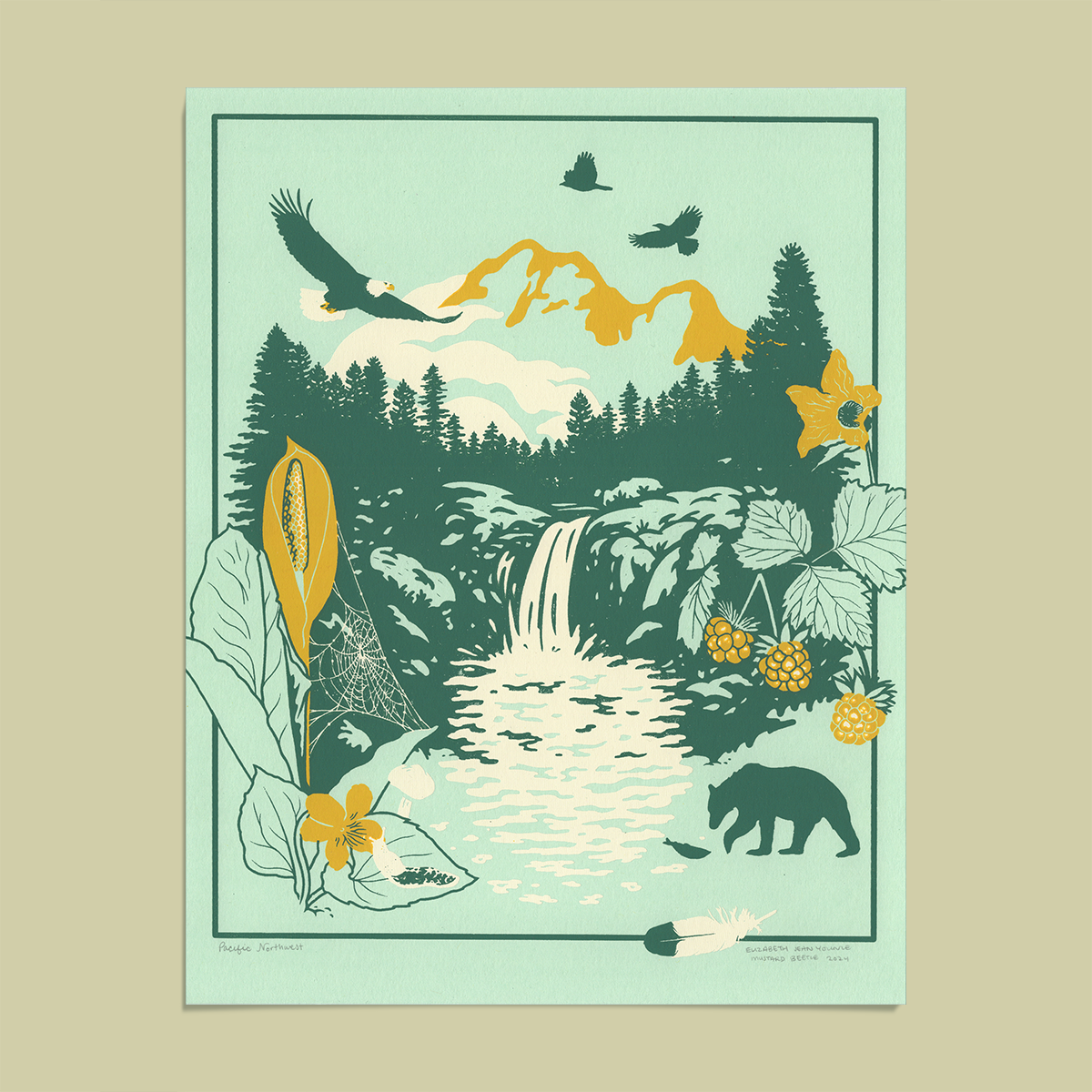 11x14" Screenprint: Pacific Northwest